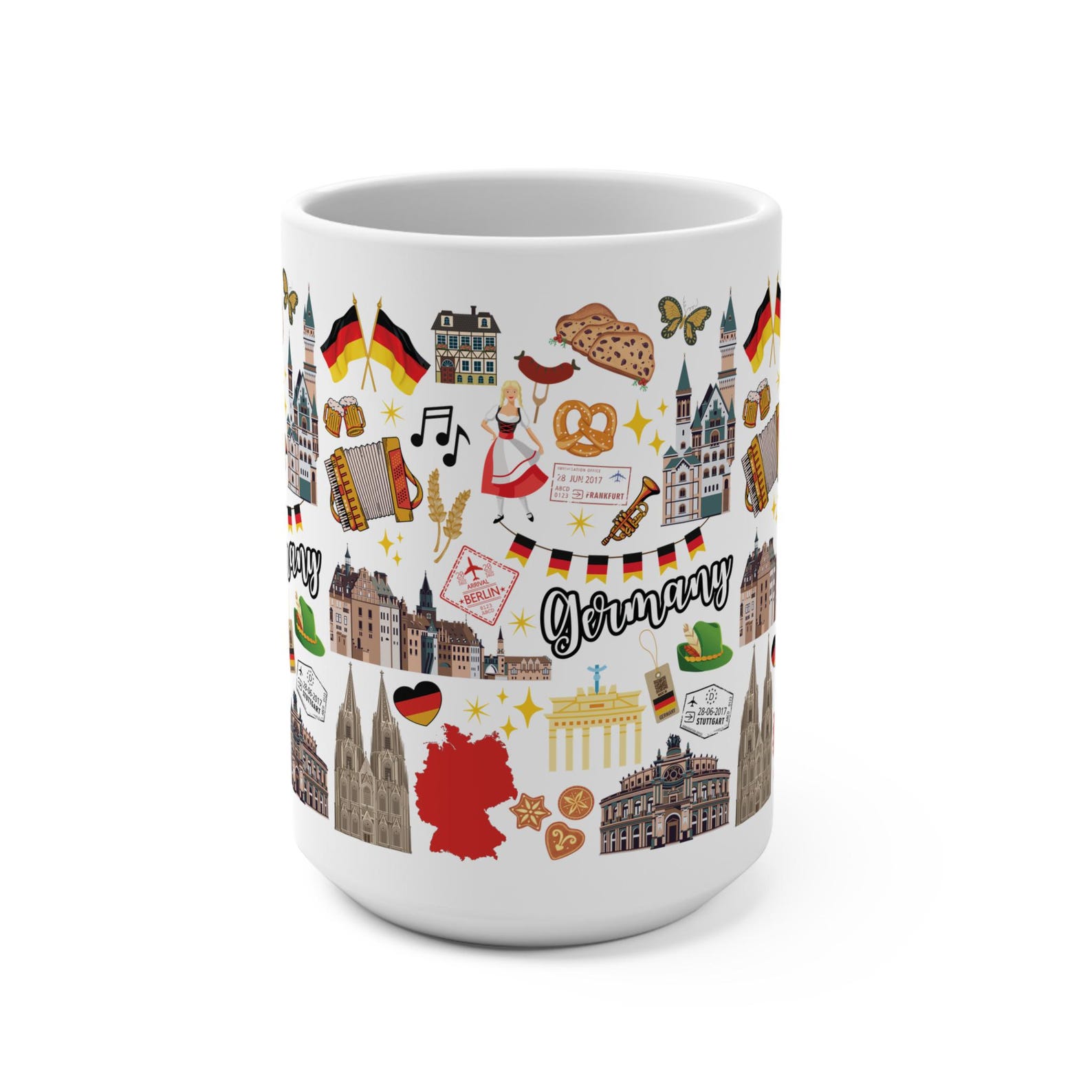 Germany Mug | Germany Lover Coffee Mug 15 Oz | German Travel Collage ...
