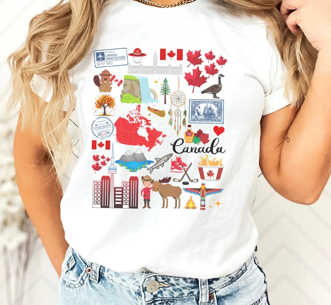 Canada Shirt | Canada Gift | Canada Collage | Canadian Landmarks ...