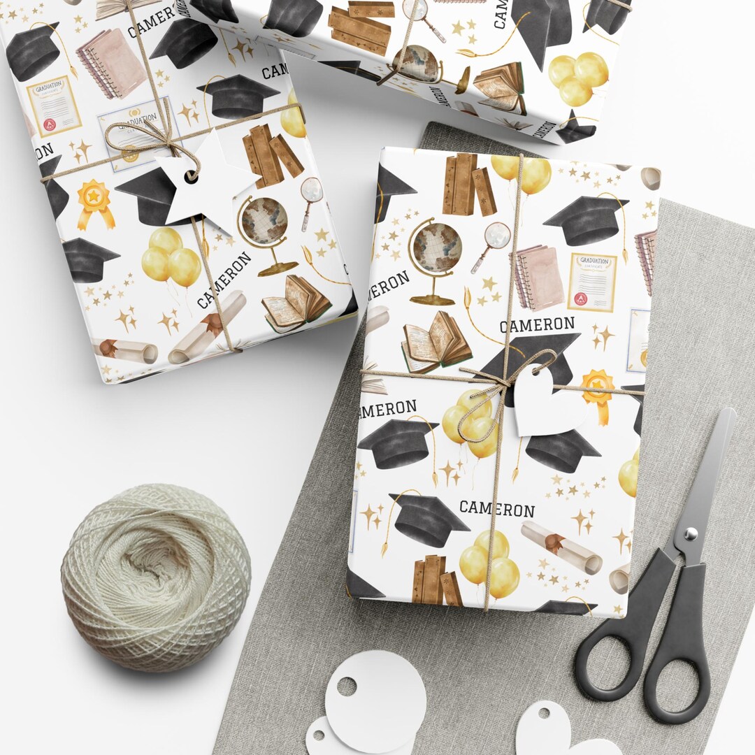 Custom Graduation Wrapping Paper Roll and Sheets | Personalized ...