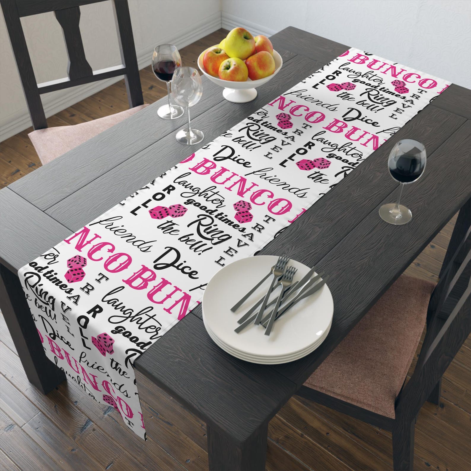Bunco Table Runner | Dice Game Table Runner | Bunco Decor | Bunco Gifts ...