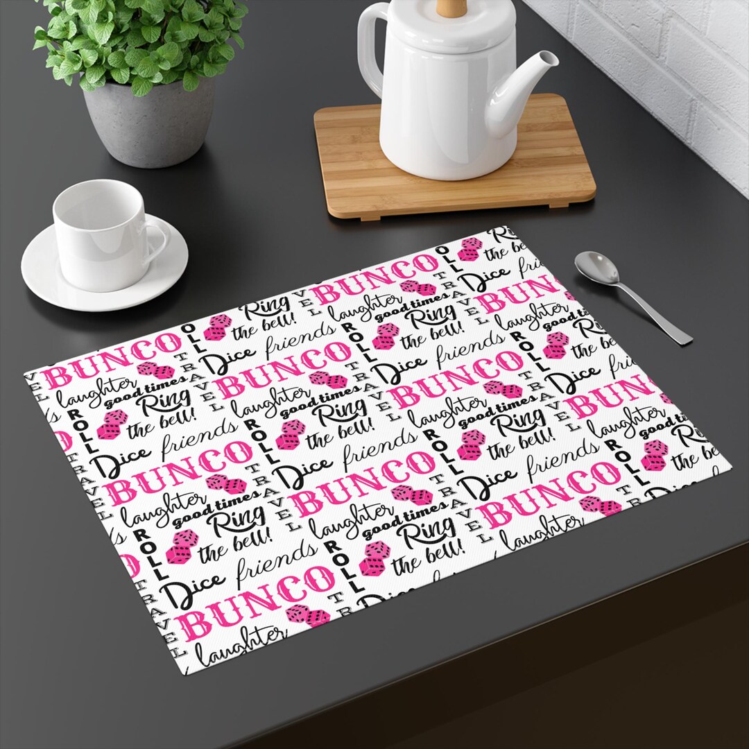 Bunco Placemats Bunco Dice Game Supplies Ring the Bell Roll the Dice ...