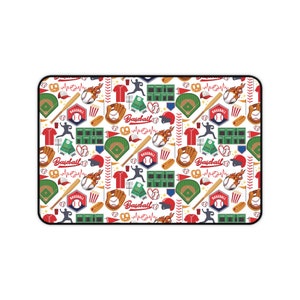 Baseball Desk Mat | Baseball Mouse Pad | Sports Theme Desk Decor ...