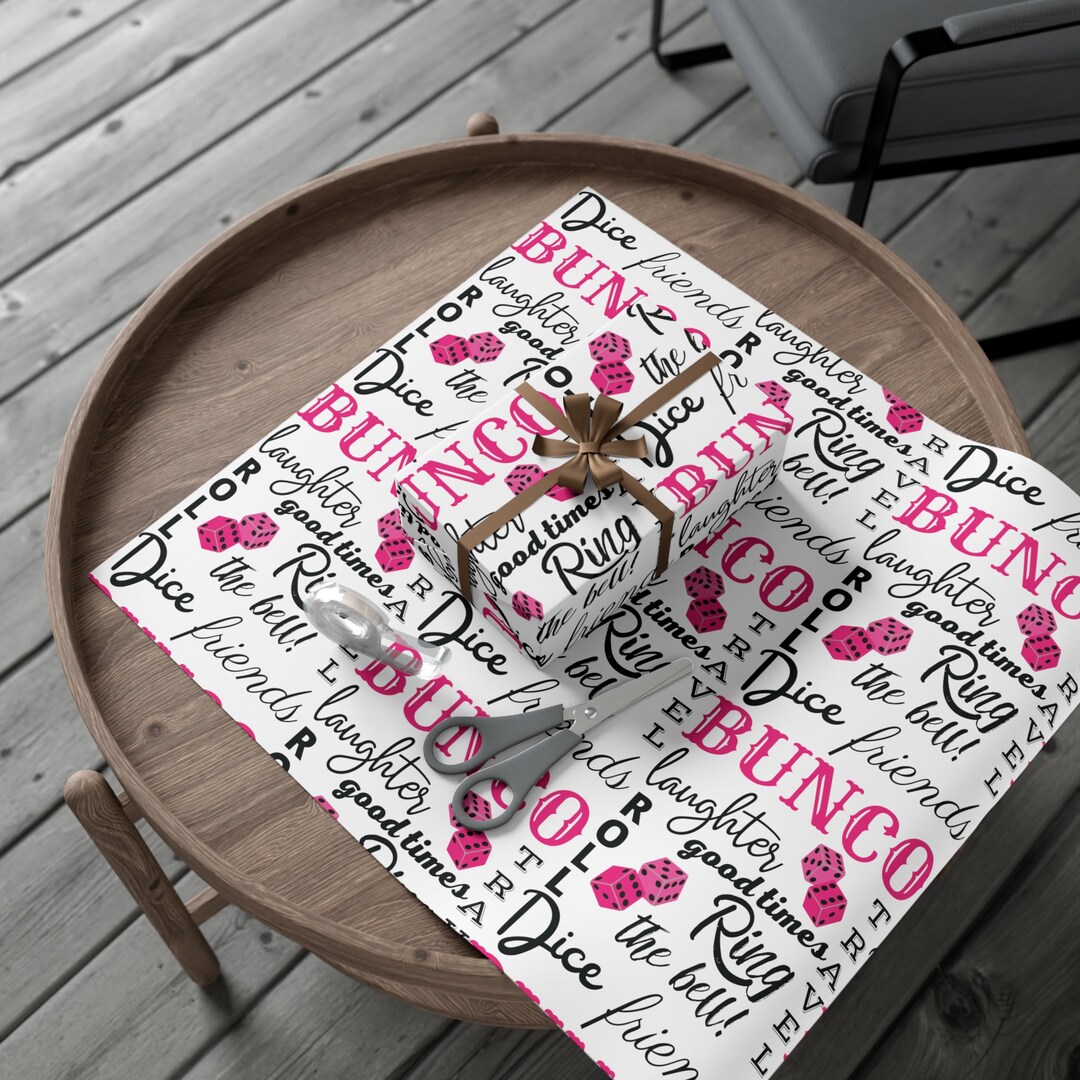 Bunco Wrapping Paper Roll and Sheets Bunco Birthday Party Supplies and ...