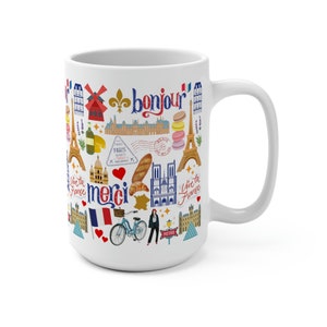 Paris Gift Paris France Mug Paris Coffee Mug 15 Oz Paris Collage Paris ...