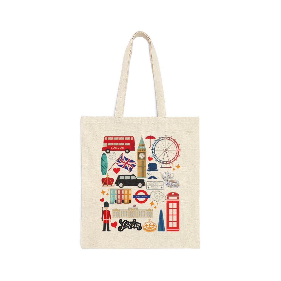 London Tote Bag | England Collage Bag | Cute London Sightseeing ...