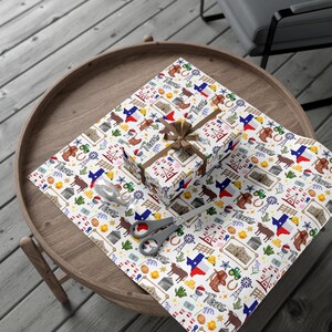 Texas Gift Wrap Paper Texas Theme Wrapping Paper for Texas Gift Texas ...