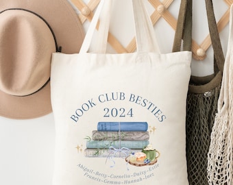 Personalized Book Club Tote Bag, Group Book Club Gift for Her, Women's ...