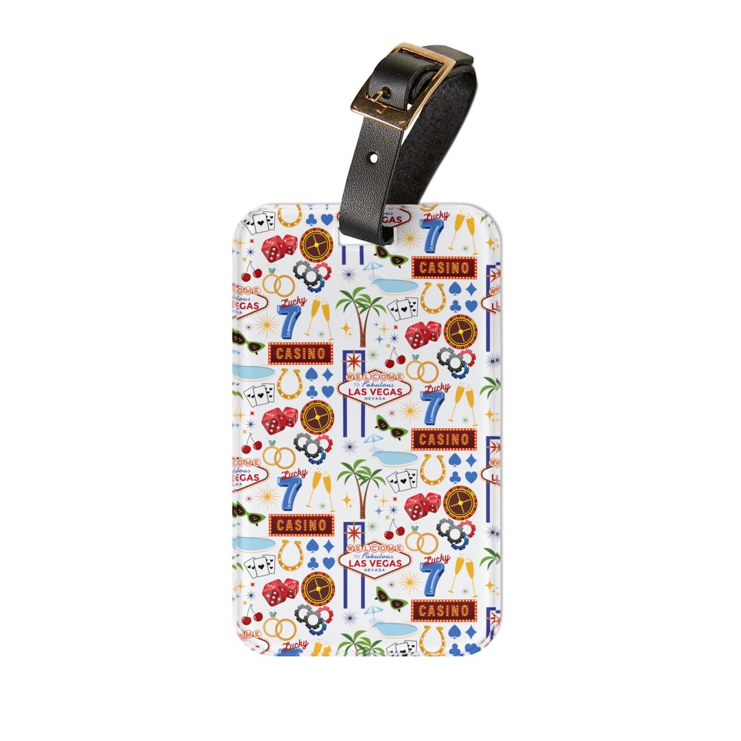 Las Vegas Luggage Tag Vegas Icons Luggage Tag Vegas Bag Tag Las Vegas ...