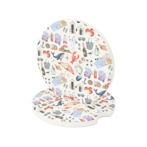 Coastal Car Coasters | Soapstone Car Coaster | Nantucket Gift | New Car ...