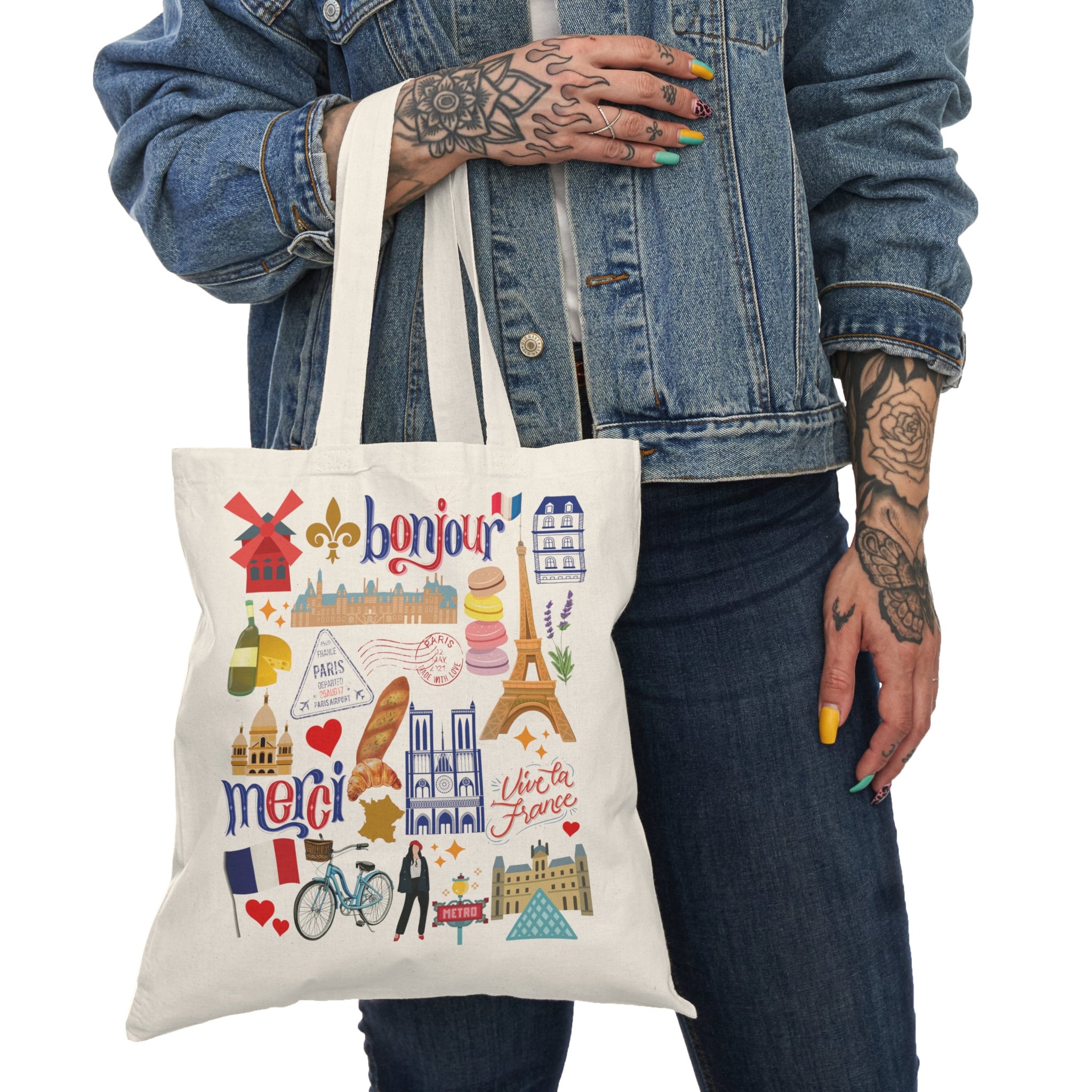 Paris Tote Bag | Paris France Canvas Bag | Paris Vacation Paris Tote Bag | Paris France Canvas Bag | Paris Vacation