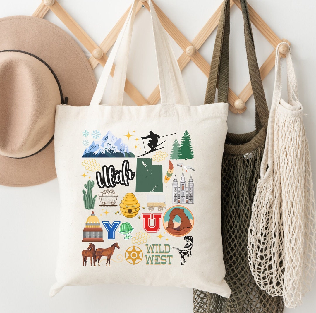 Utah Tote Bag | Utah Landmarks Tote Bag | Utah Gift | Salt Lake City ...