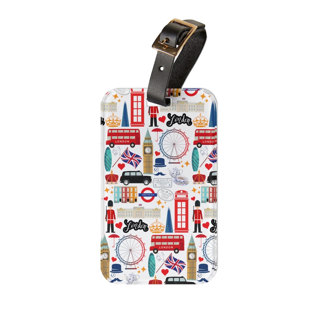 London Luggage Tag London Icons Luggage Tag London Bag Tag British ...