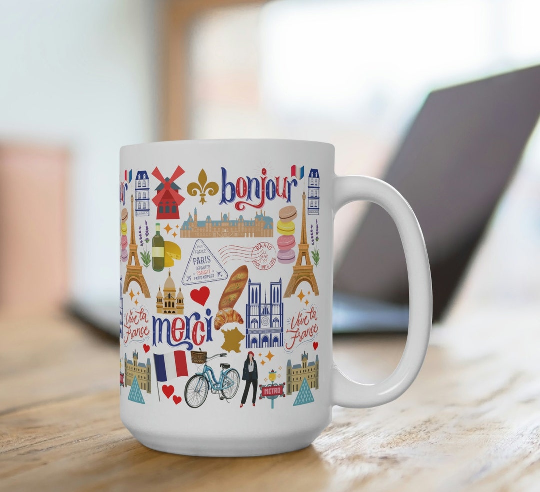 Paris Gift Paris France Mug Paris Coffee Mug 15 Oz Paris Collage Paris ...