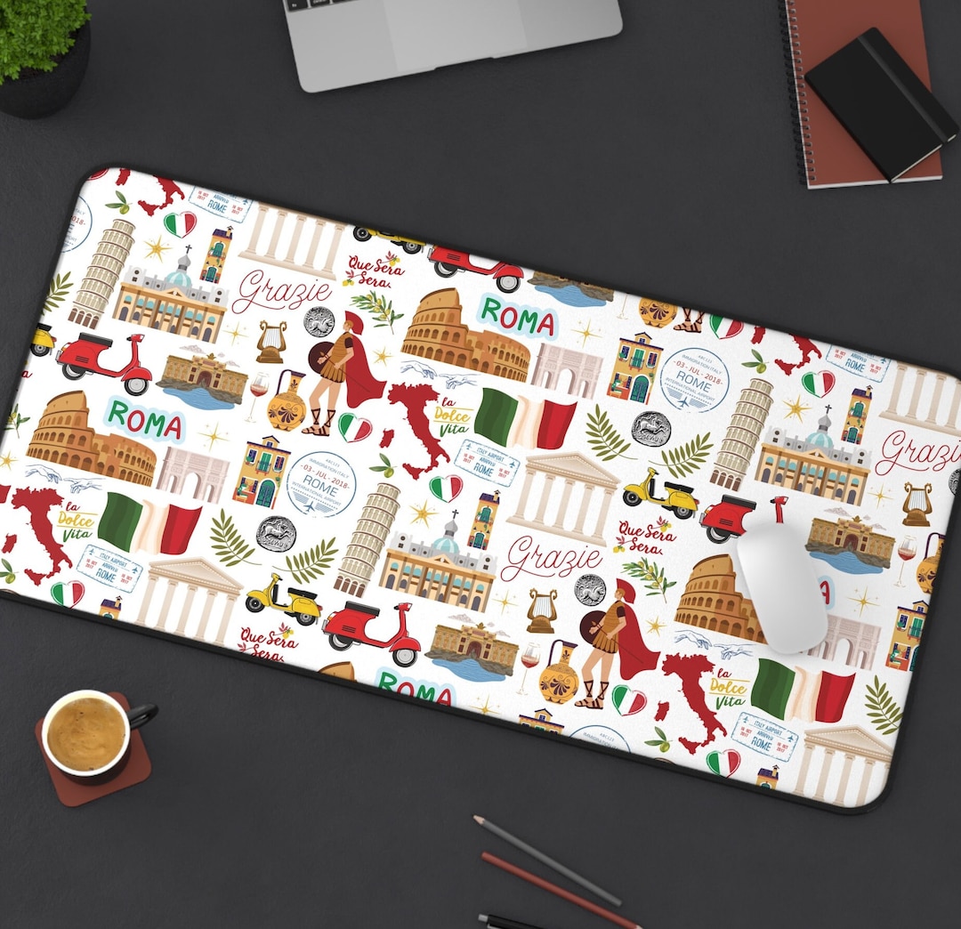 Rome Mousepad | Italy Mat | Italy Desk Mat | Rome Desk Decor | Rome ...