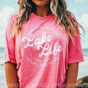 Lake Life Shirt Custom Vintage Style Lake T-shirt Vacation Gift for Her Cabin Shirt Lakelife ...