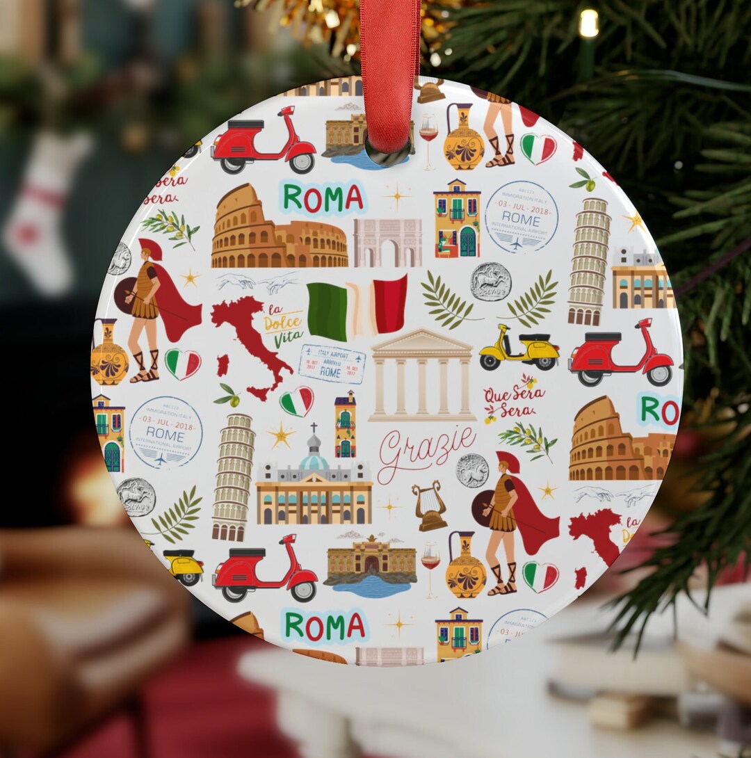 Rome Italy Christmas Ornament | Italy Gift | Rome Acrylic Ornament Gift ...