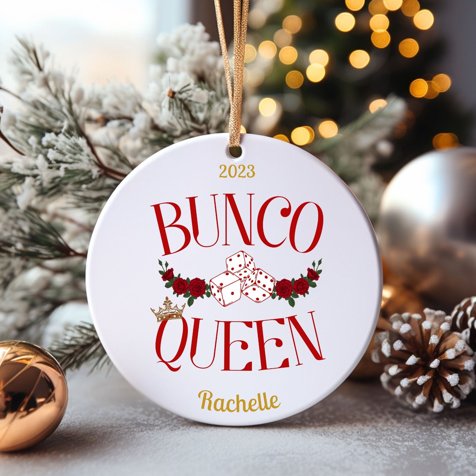 Personalized Bunco Queen Ornament Custom Bunco Ornament Gift for Bunco ...