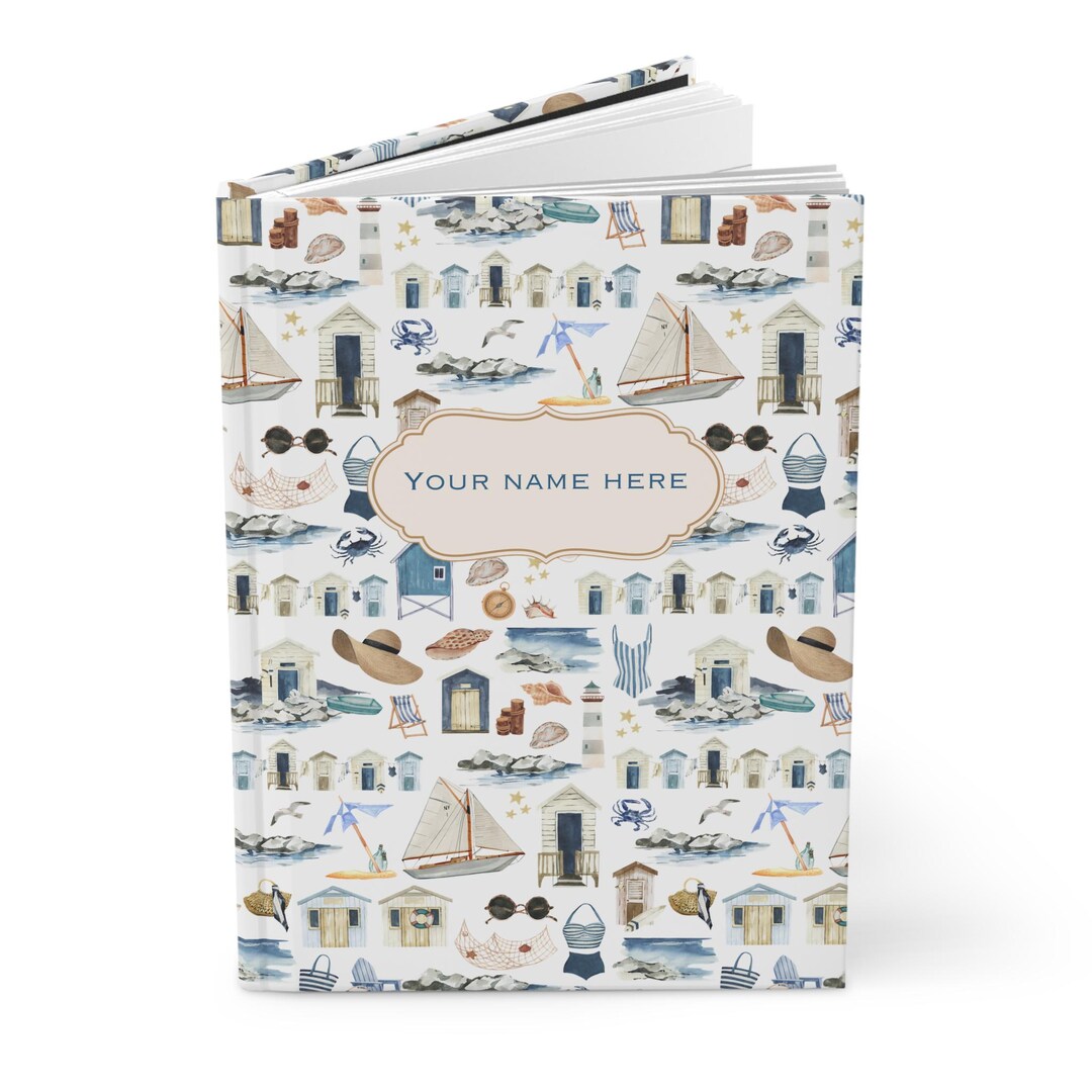 Custom Coastal Journal Notebook Personalized Travel Journal Coastal ...