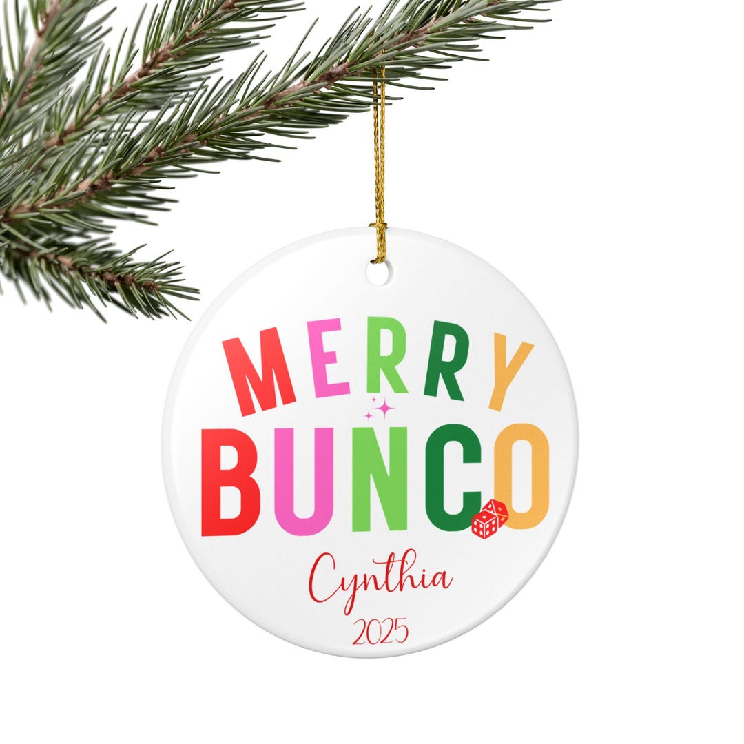 Custom Bunco Christmas Tree Ornament Merry Bunco Holiday Decoration ...