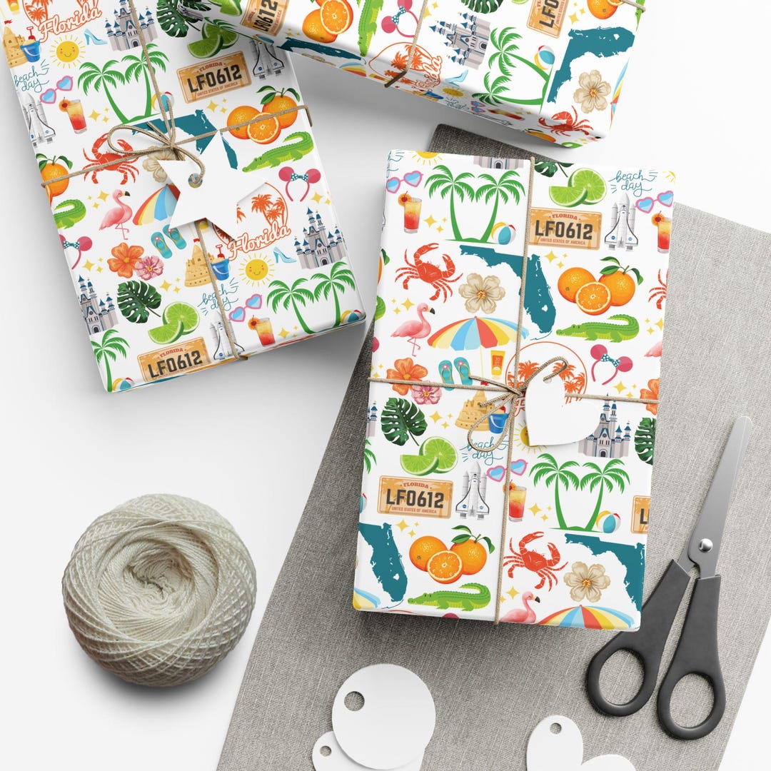 Florida Wrapping Paper Florida Birthday Party Supplies and Decor ...