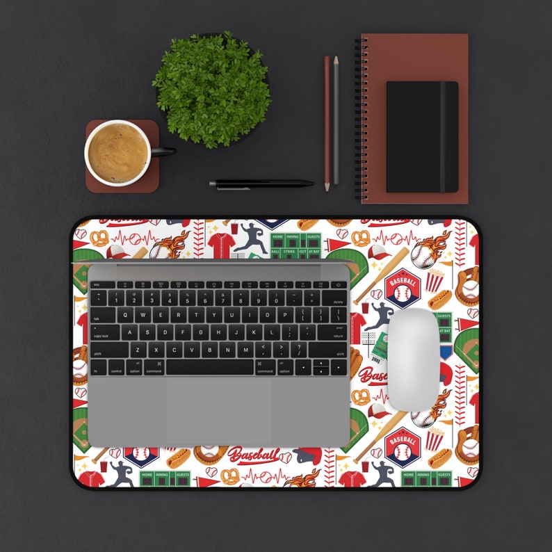 Baseball Desk Mat | Baseball Mouse Pad | Sports Theme Desk Decor ...