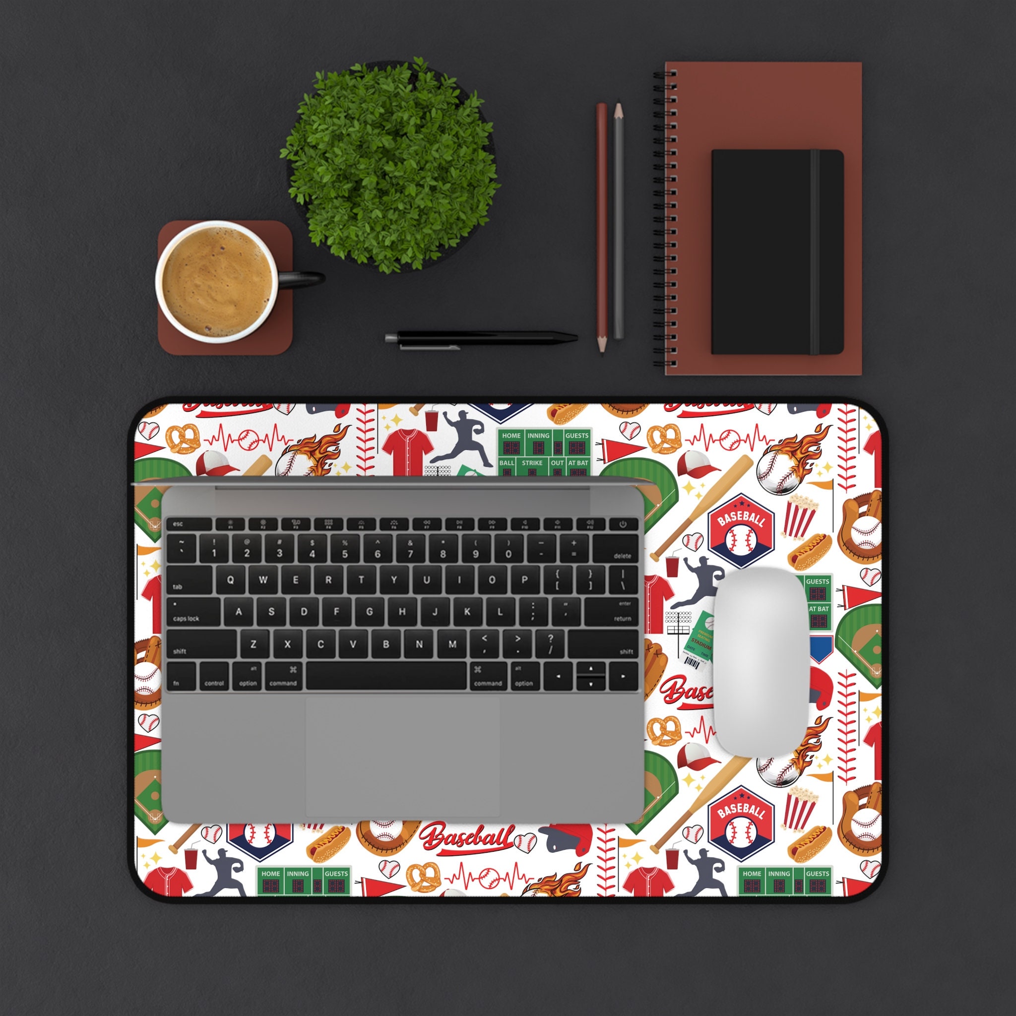 Baseball Desk Mat | Baseball Mouse Pad | Sports Theme Desk Decor ...