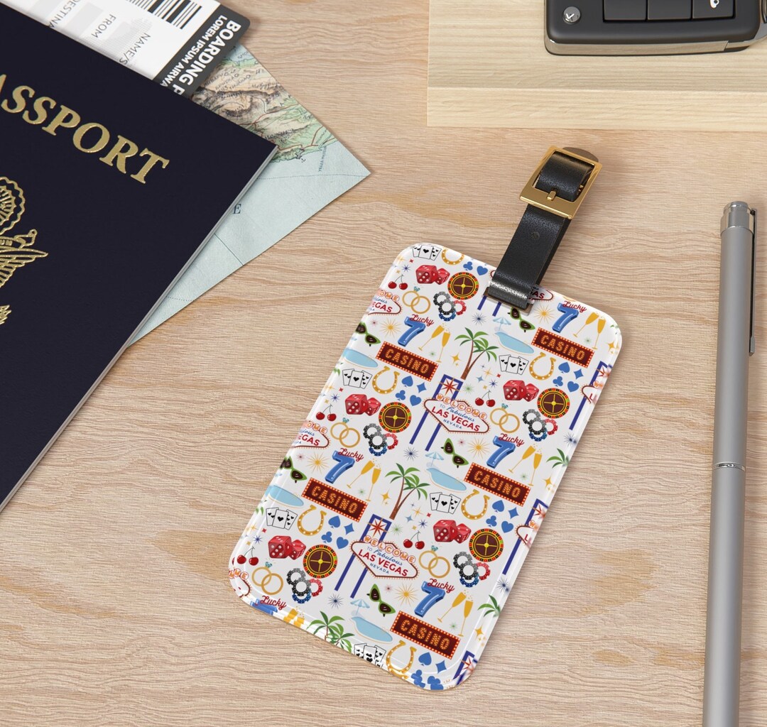 Las Vegas Luggage Tag | Vegas Icons Luggage Tag | Vegas Bag Tag | Las ...
