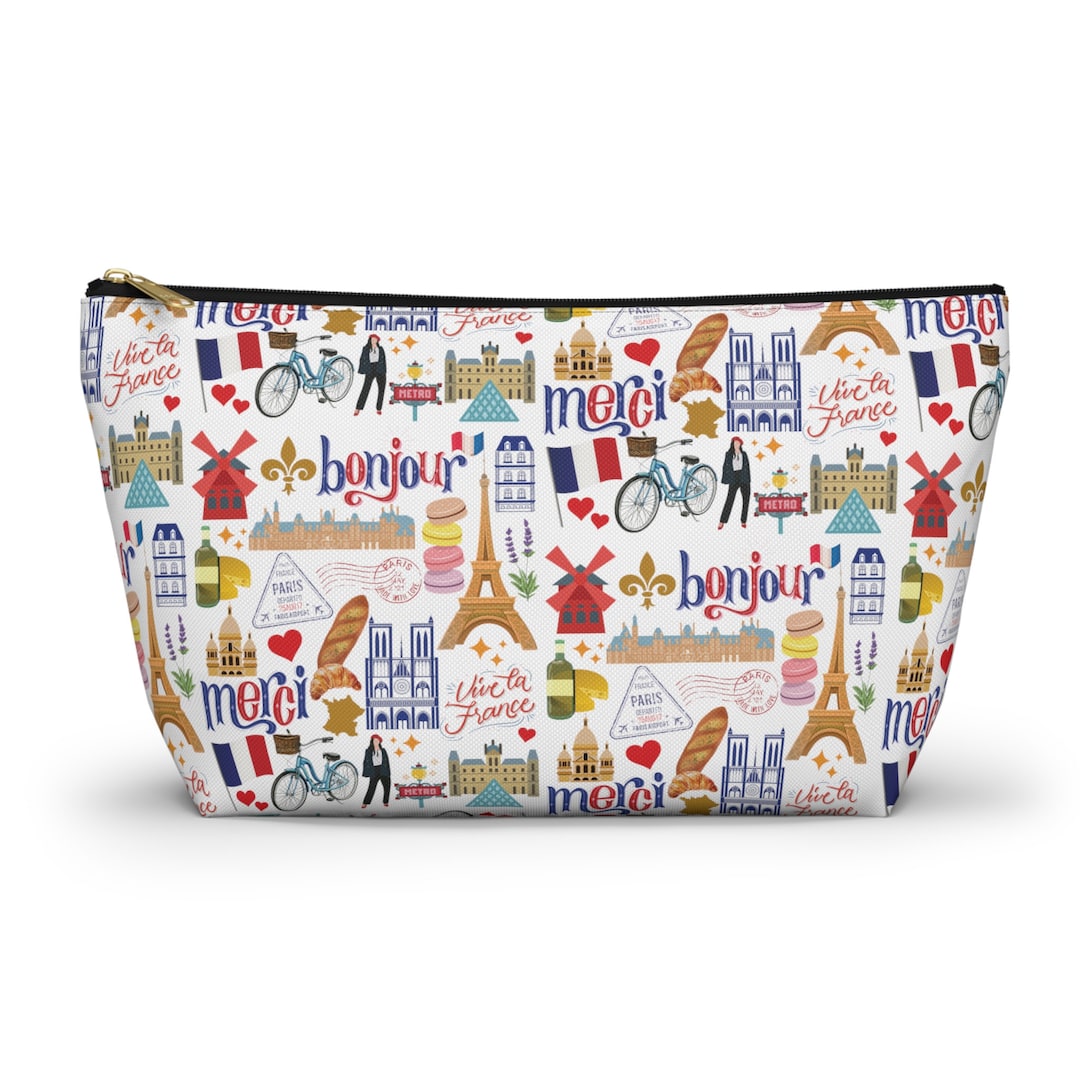 Paris Cosmetic Bag Paris Landmarks Paris Gift Paris Makeup Bag French ...