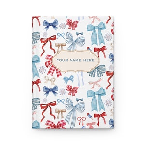 Custom Bow Journal Coquette Bow Gift for Her Bow Notebook for Bow Lover ...