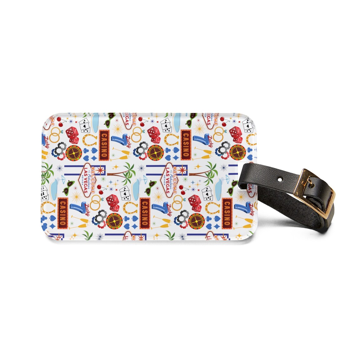 Las Vegas Luggage Tag Vegas Icons Luggage Tag Vegas Bag Tag Las Vegas ...