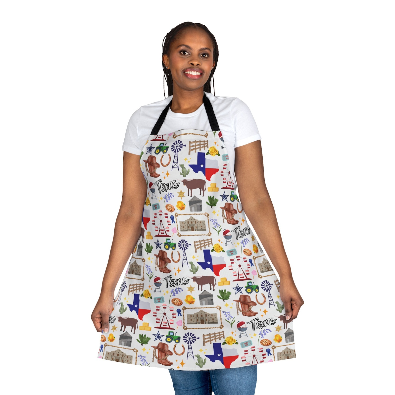 Texas Apron Texas Hostess Gift Texas Landmarks Apron Texas Kitchen ...