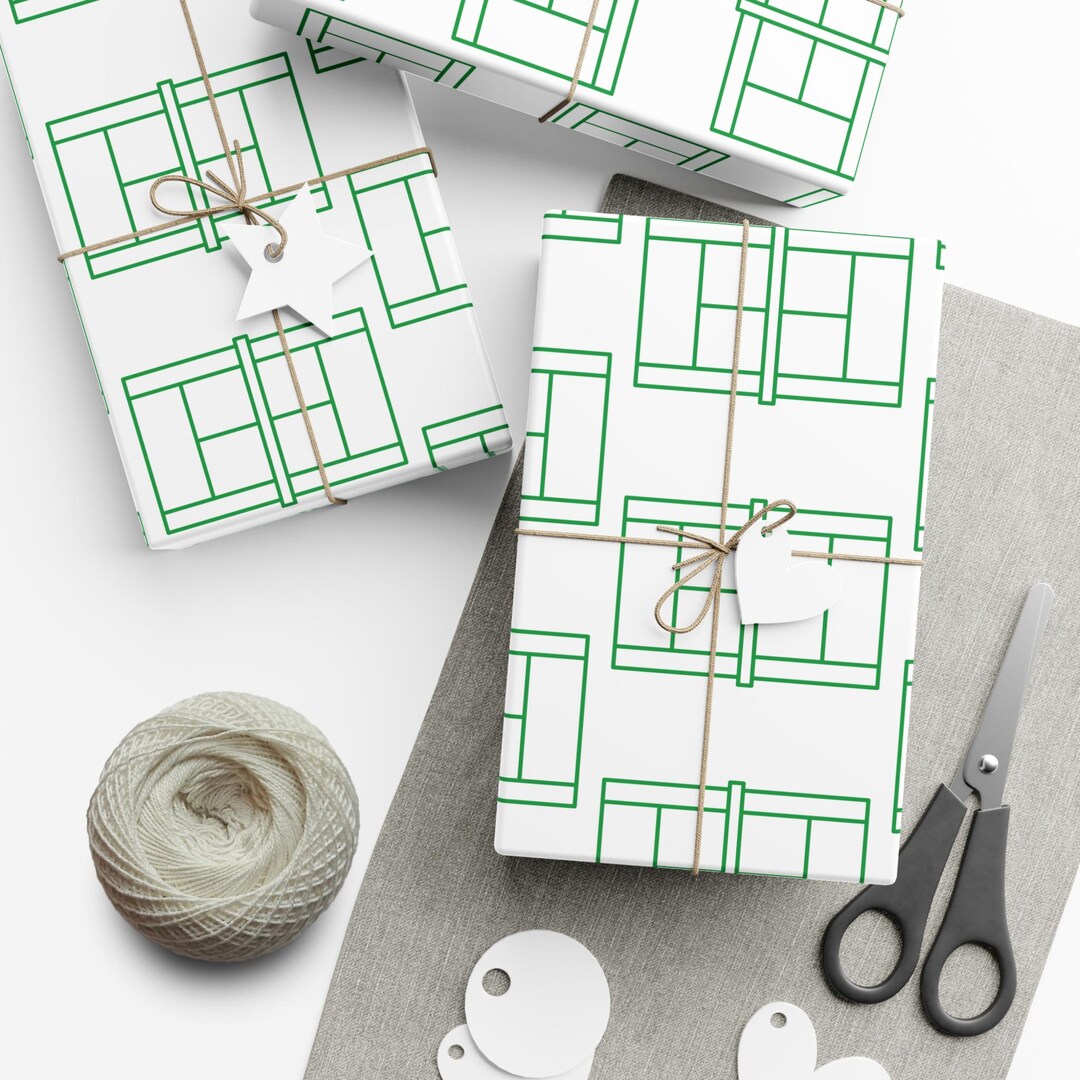 Tennis Wrapping Paper Tennis Court Gift Wrap Tennis Player Gift Wrap - Etsy