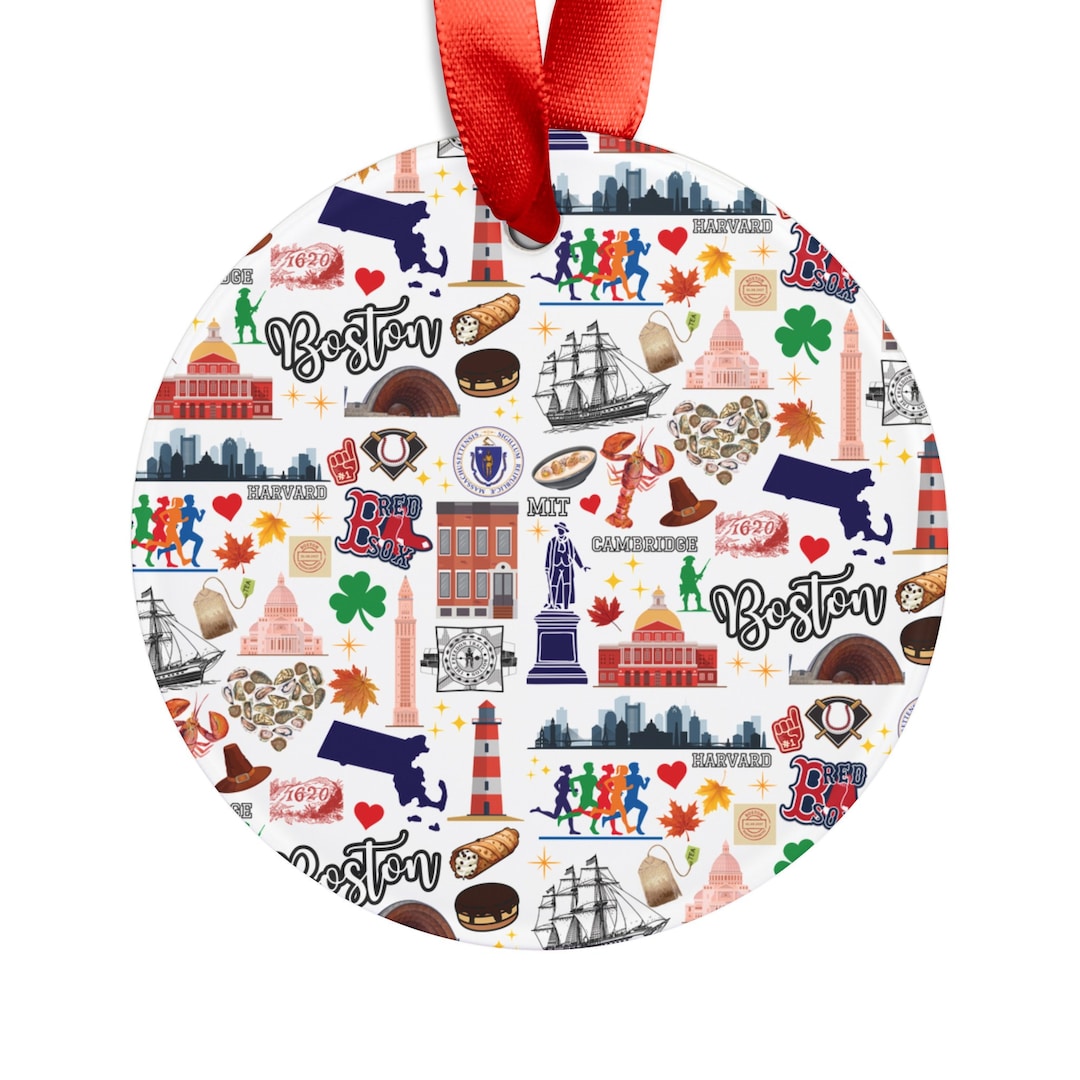 Boston Christmas Ornament | Boston Gift | Boston Acrylic Ornament Gift ...