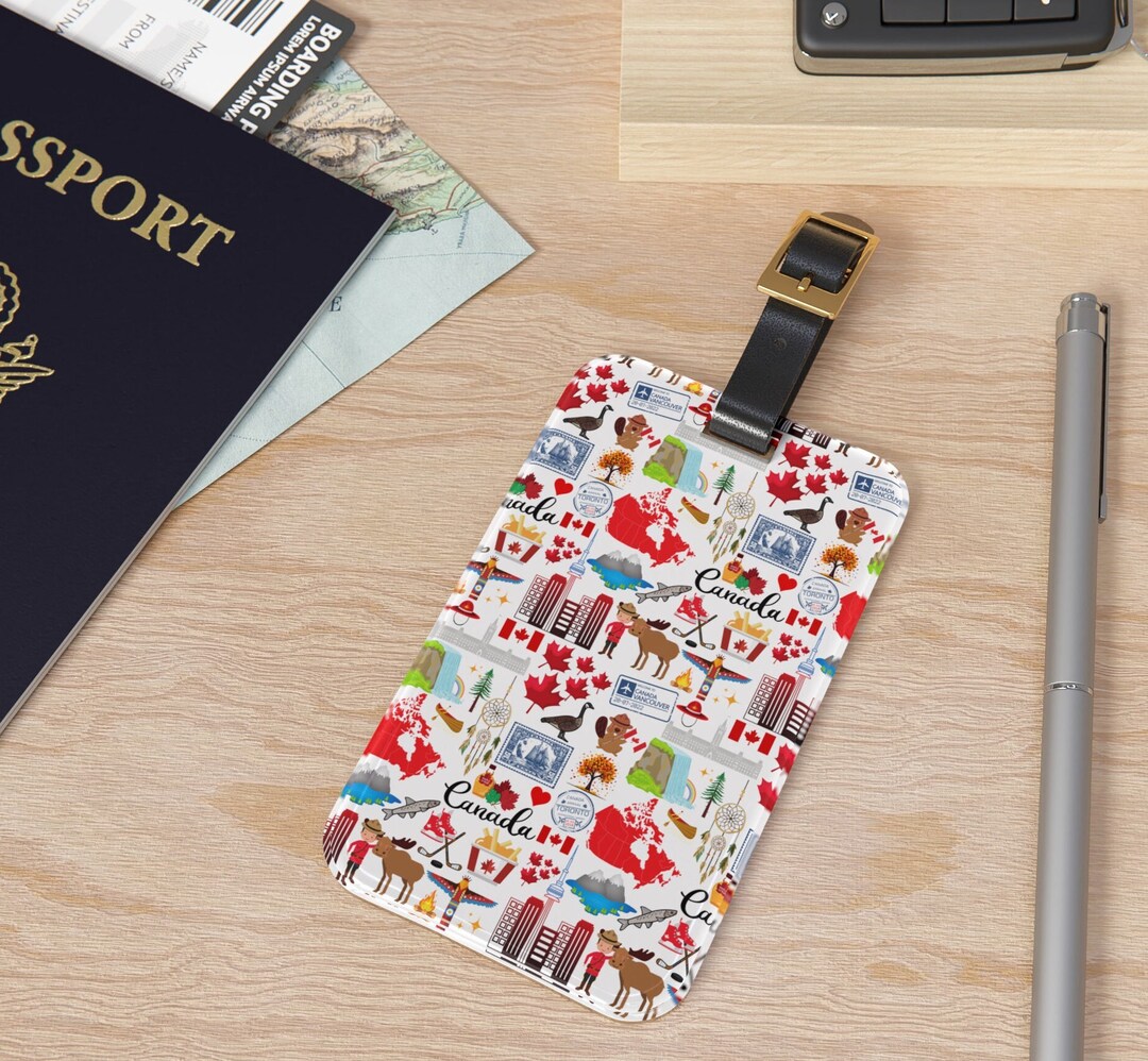 Canada Luggage Tag | Canada Icons Luggage Tag | Canadian Bag Tag ...