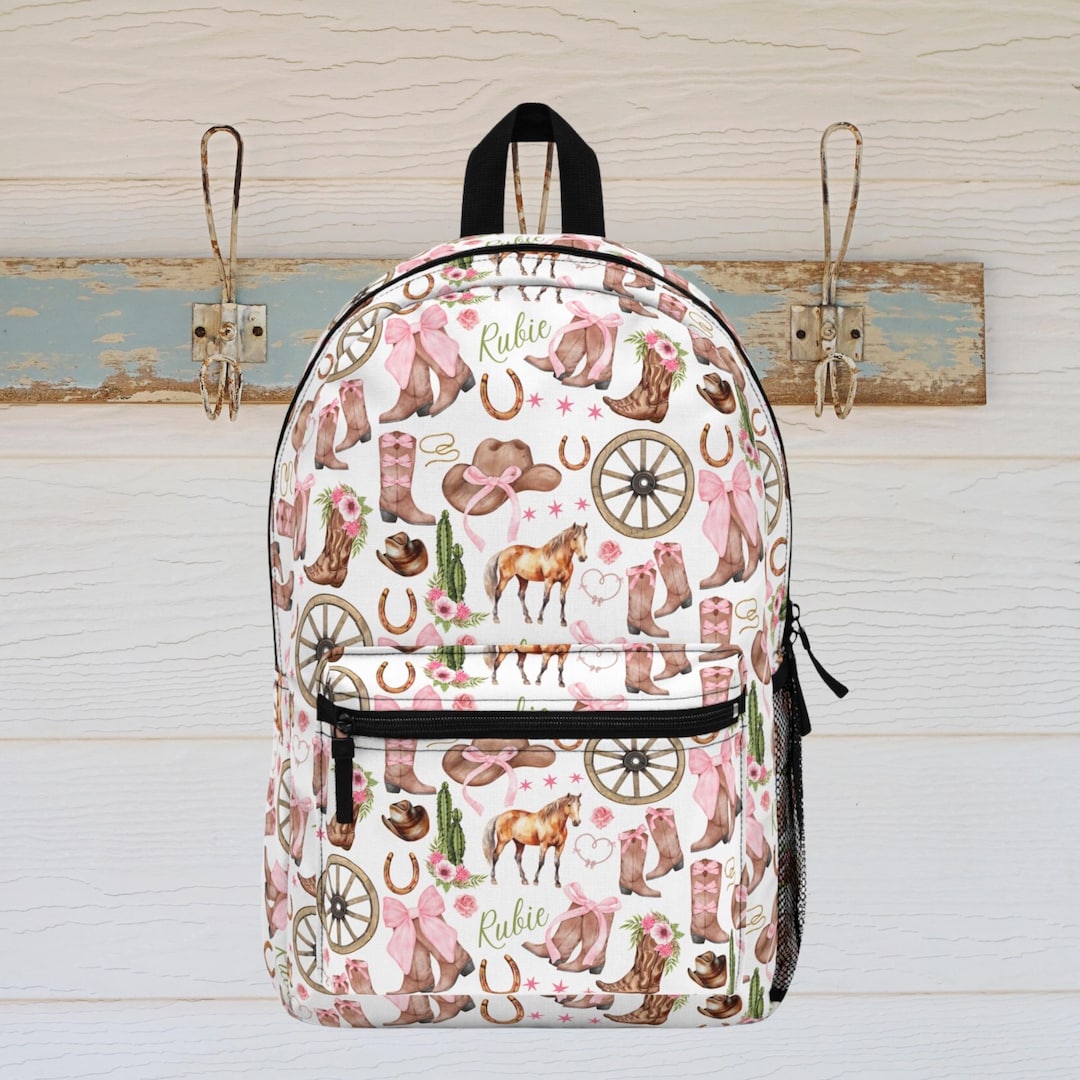 Cowgirl Backpack Back to School Book Bag Pink Western Back to School ...