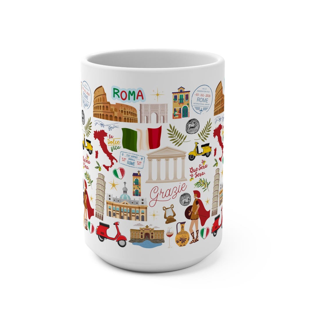 Rome Mug | Rome Italy Coffee Mug 15 Oz | Italian Coffee Cup | Italy ...