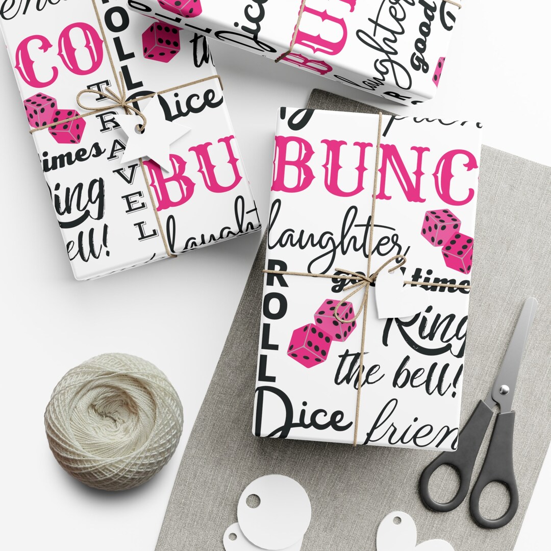 Bunco Wrapping Paper Roll and Sheets Bunco Birthday Party Supplies and ...