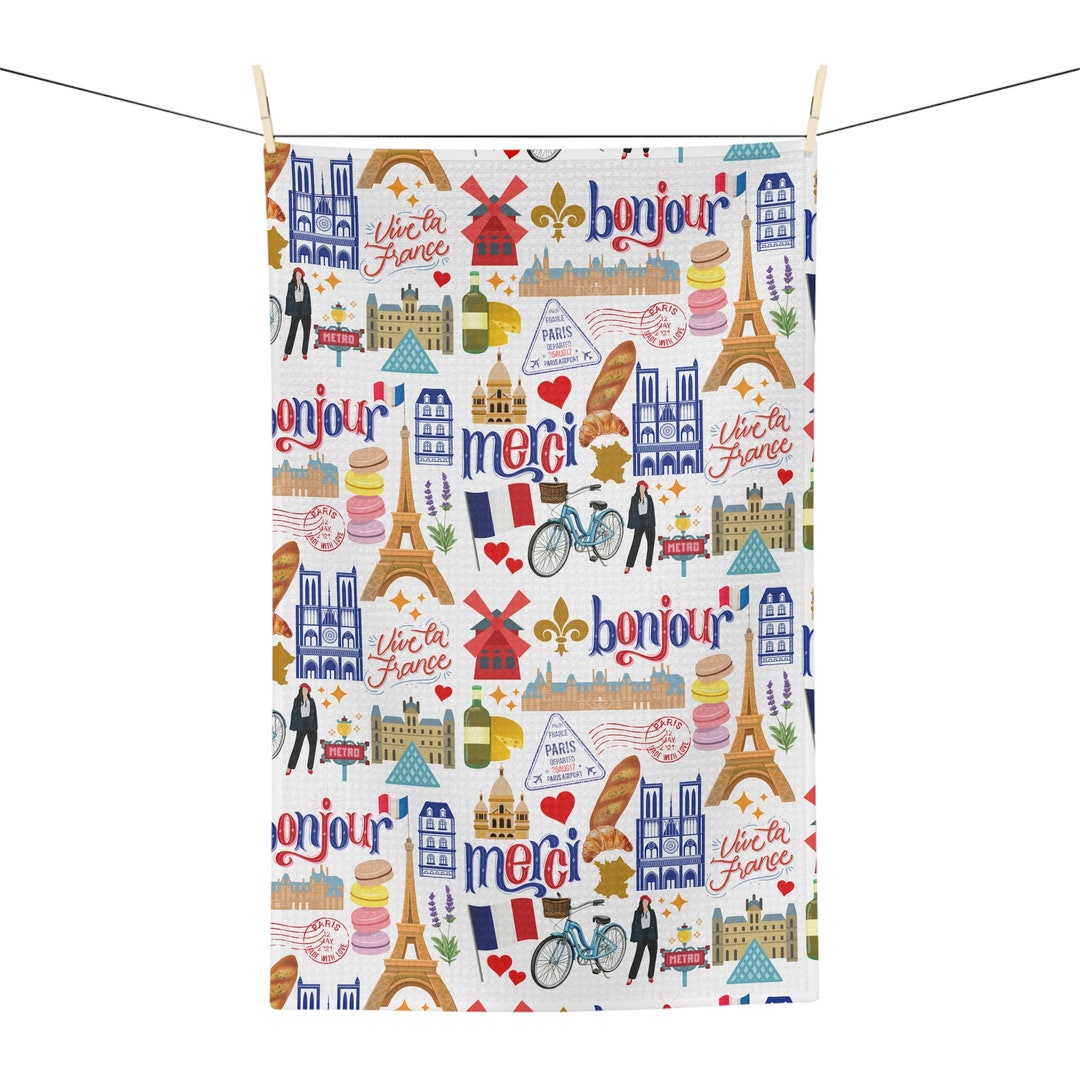 Paris Tea Towel | Paris France Towel | Paris Gift | Paris Kitchen Towel ...