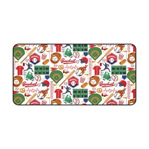 Baseball Desk Mat | Baseball Mouse Pad | Sports Theme Desk Decor ...