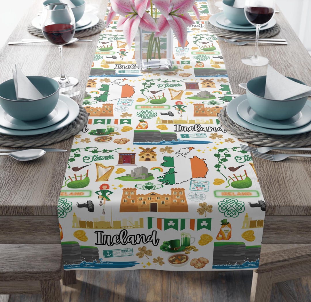 Ireland Table Runner Irish Wedding Decor St. Patrick's Day Party Decor ...