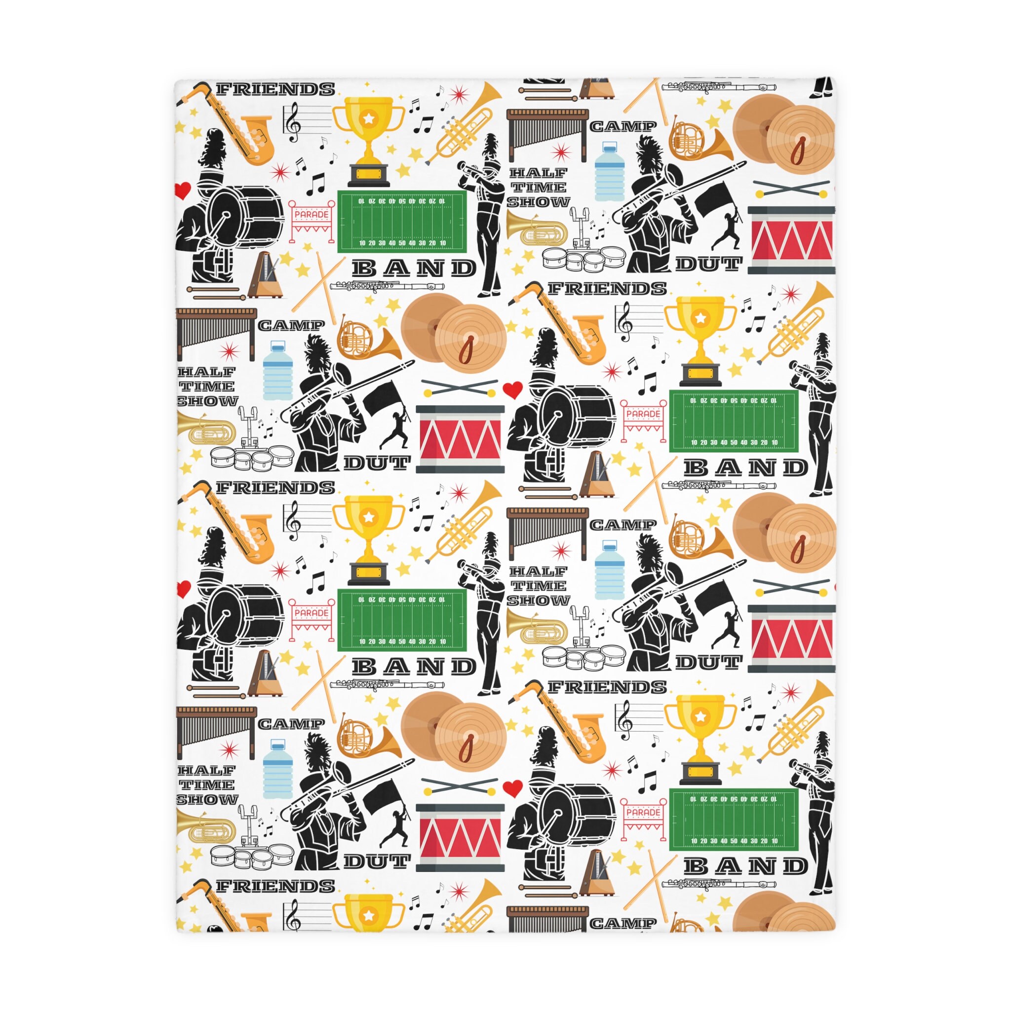 Marching Band Blanket Band Velveteen Minky Blanket Marching Band Gift ...