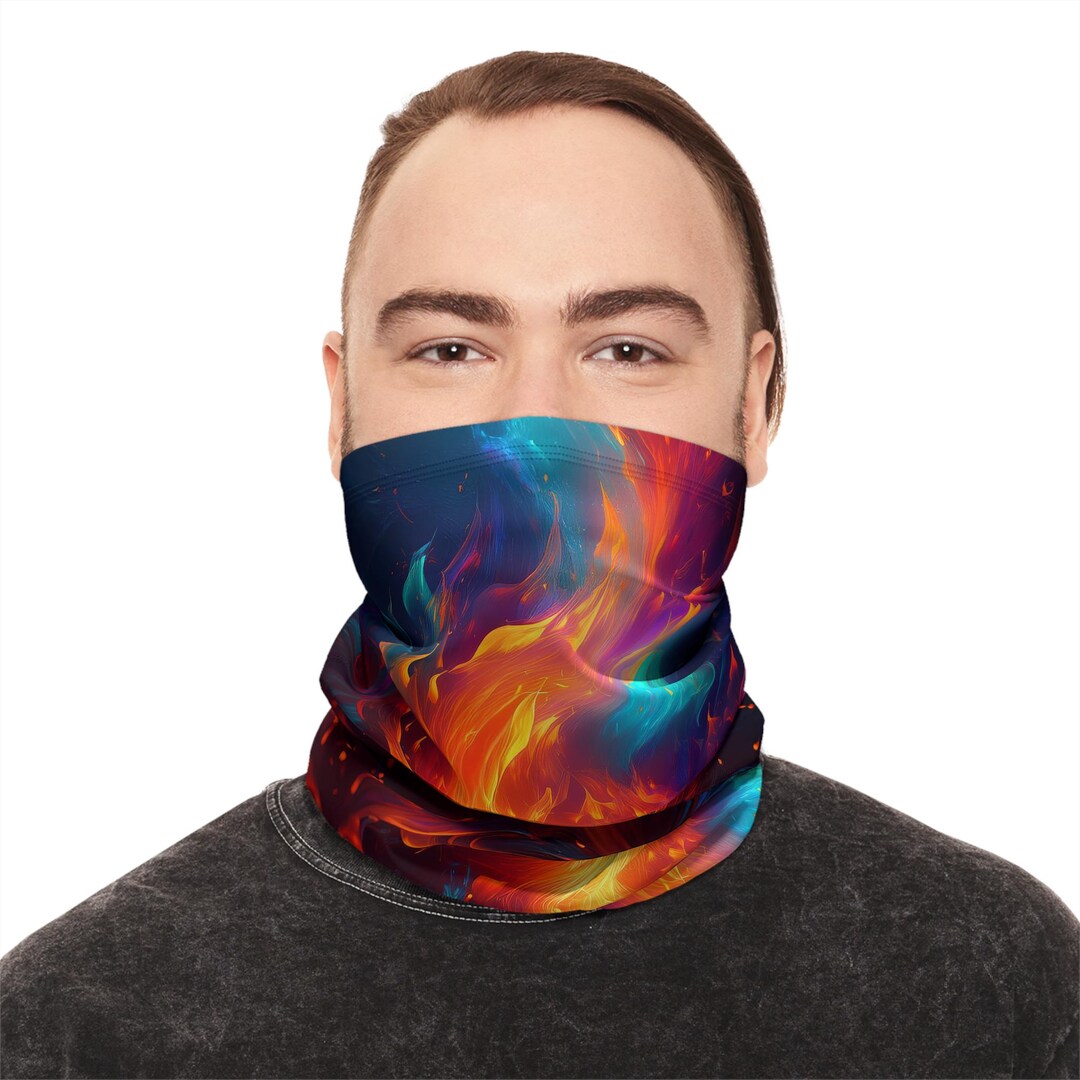 Gamer Neck Gaiter With Drawstring, Face Mask, Tube Scarf, Camping Gear ...