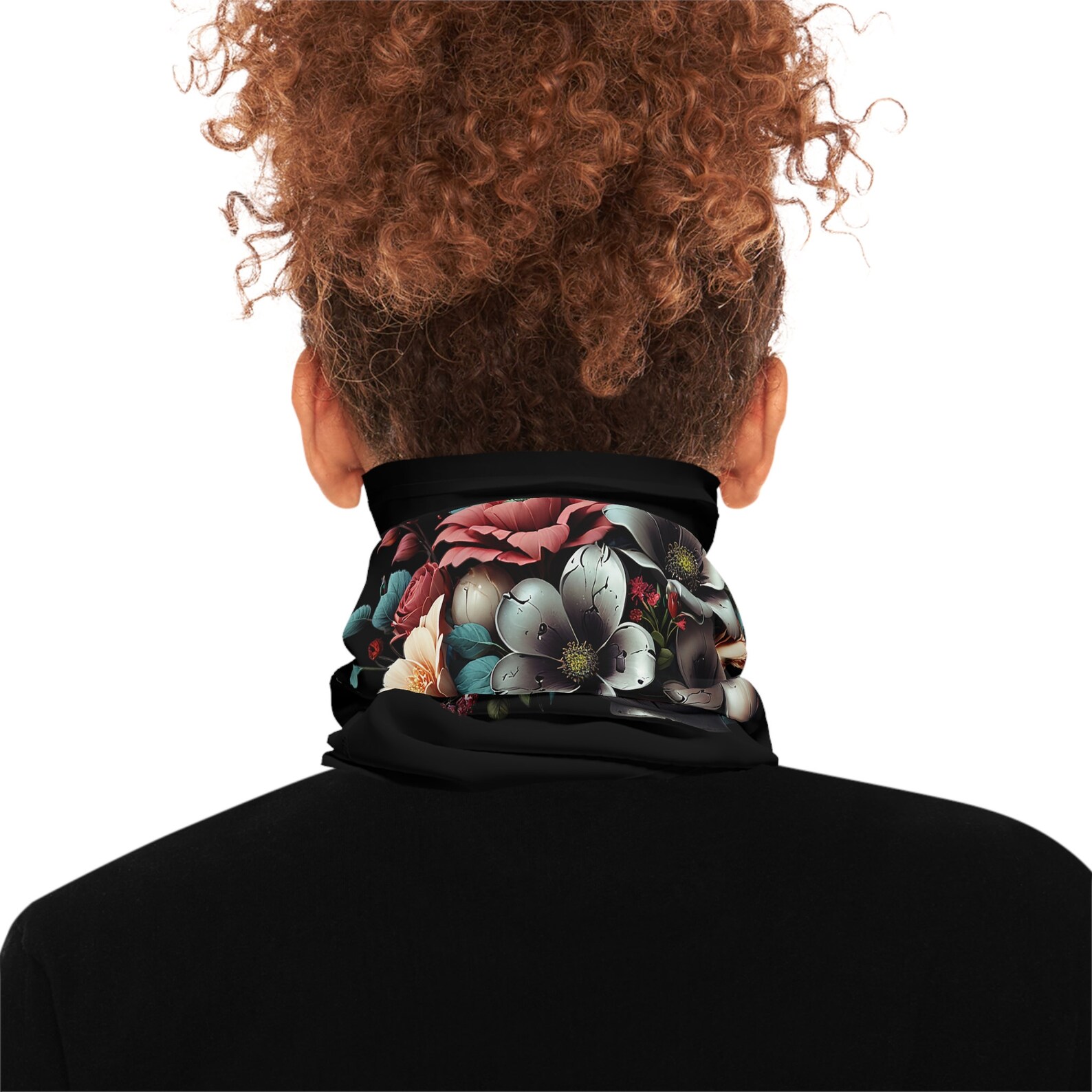 Lightweight Neck Gaiter Skulls & Flowers Unisex 100% Moisture Wicking ...