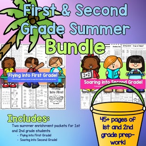 Kindergarten to First and First to Second Next-grade Prep Bundle - Etsy