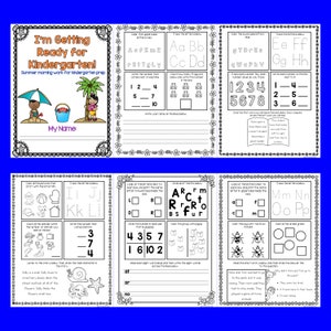 Kindergarten Prep Summer Morning Work -- Month of Activities - Etsy