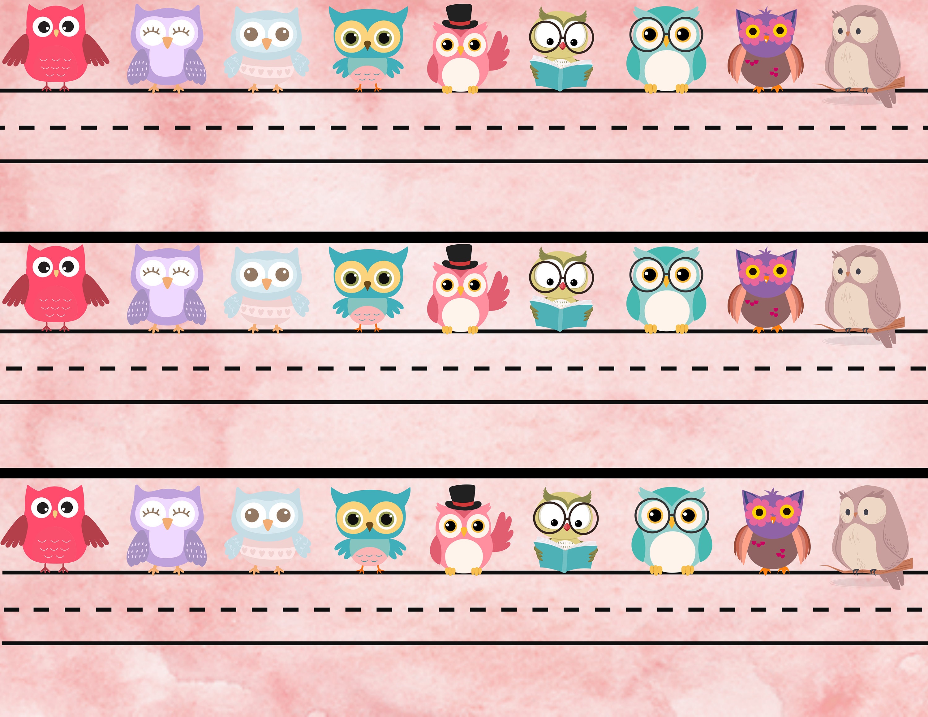 Primary Grades Desk Nameplates: Owl & Watercolor Themed - Etsy