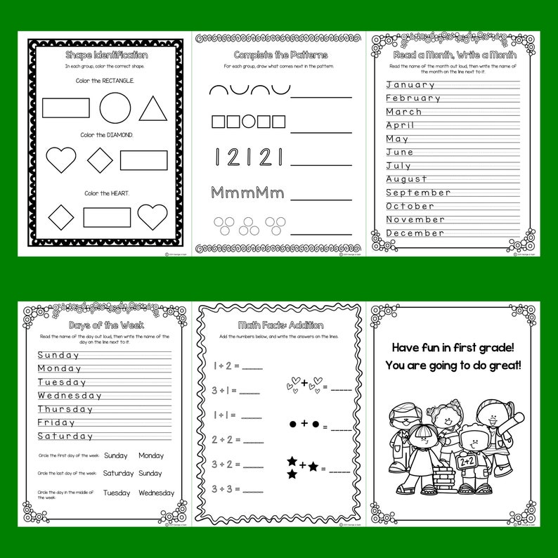 Kindergarten to First and First to Second Next-grade Prep Bundle - Etsy