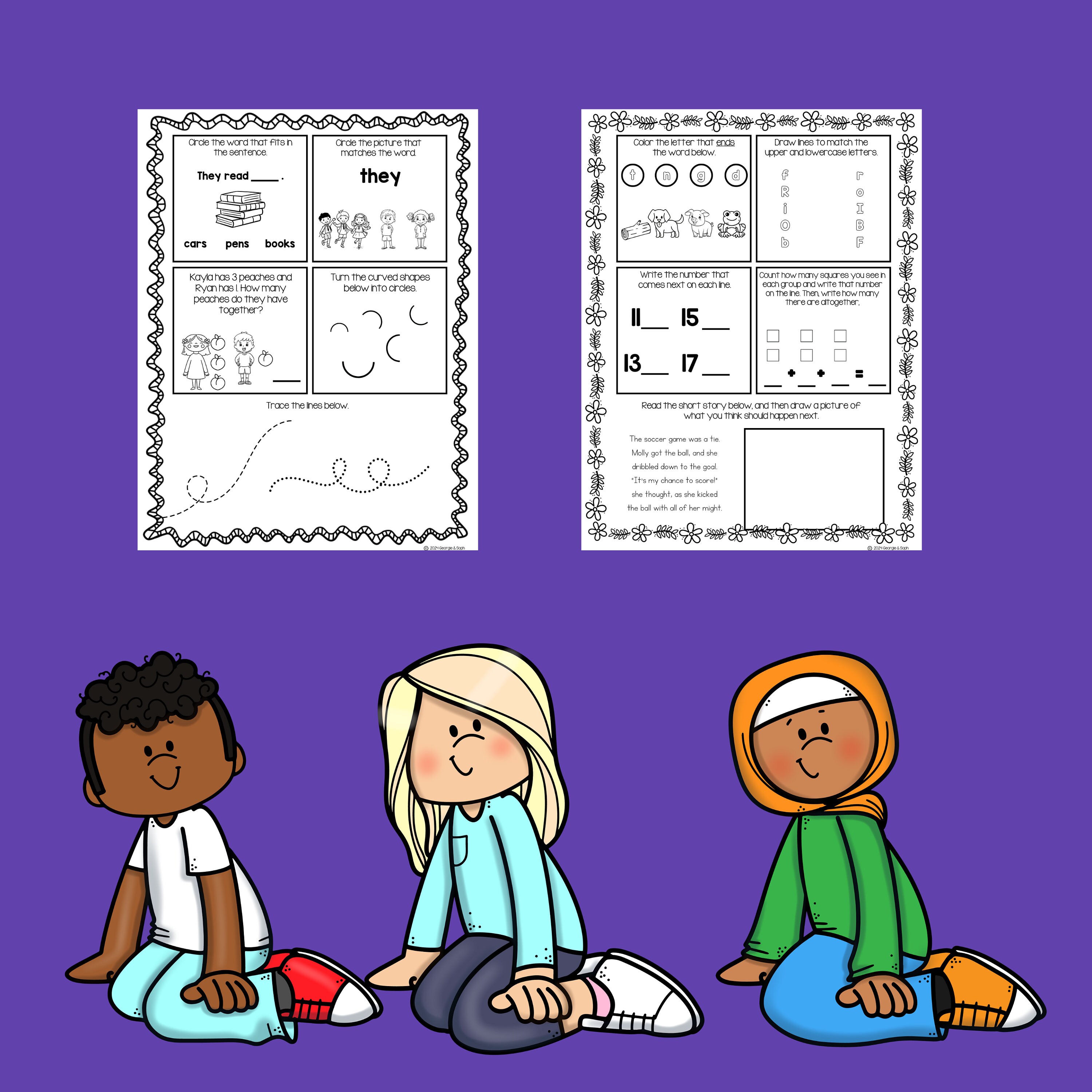 Kindergarten Prep Summer Morning Work -- Month of Activities - Etsy