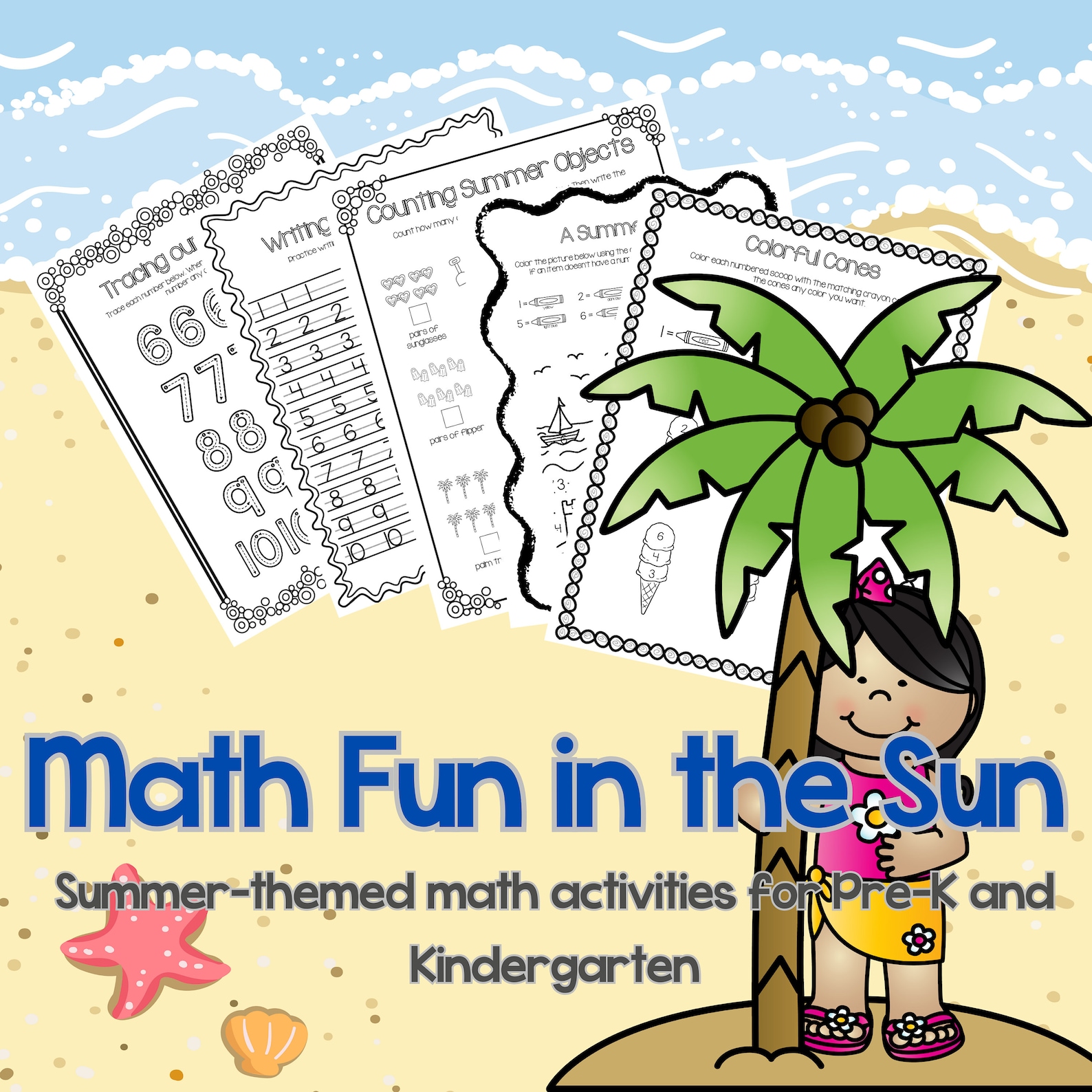 Pre-k & Kindergarten Summer-themed Printable No-prep Math Activities - Etsy