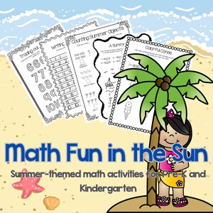 Pre-k & Kindergarten Summer-themed Printable No-prep Math Activities - Etsy